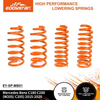 China EDDYSTAR Precision-Engineered Lowering Spring Kit Set of 4 with 15% Stiffer Rear and 20% Stiffer Front for Mercedes Benz C180/C200 2015-2020 for sale