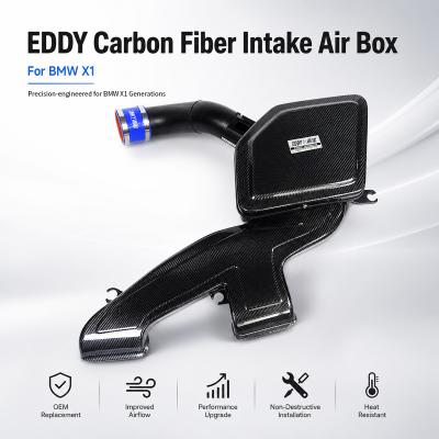 China EDDYSTAR Carbon Fiber Airbox Intake System For BMW X1 E84 16i 18i 20i 28i N20 2.0T 2011-2015 for sale