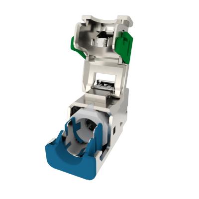 Cina Il nuovo prodotto RJ45 ha protetto 180 la presa trapezoidale toolless di grado Cat5e STP in vendita