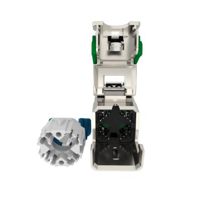 Cina Il nuovo prodotto RJ45 ha protetto 180 la presa trapezoidale toolless di grado Cat5e STP in vendita