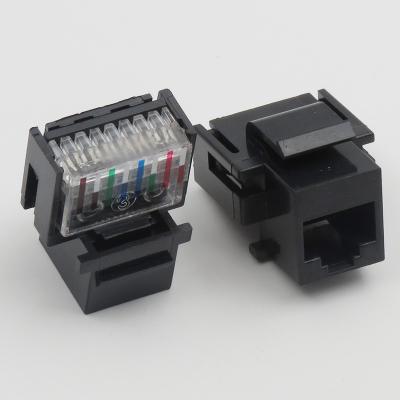 Cina Presa modulare nera 8p8c toolless Cat5E/di Cat5 RJ45 UTP 90 gradi in vendita