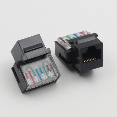 Cina Presa modulare nera 8p8c toolless Cat5E/di Cat5 RJ45 UTP 90 gradi in vendita