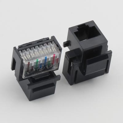 Cina Presa modulare nera 8p8c toolless Cat5E/di Cat5 RJ45 UTP 90 gradi in vendita