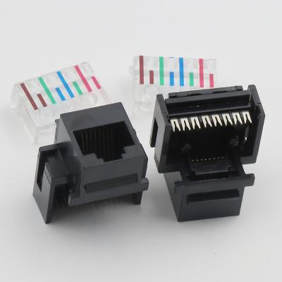 Cina Presa modulare nera 8p8c toolless Cat5E/di Cat5 RJ45 UTP 90 gradi in vendita