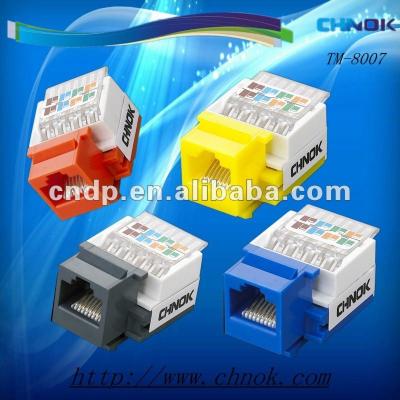 Cina Connettore toolless trapezoidale variopinto di tyco RJ45 di AMP di Jack 8p8c Cat5E in vendita