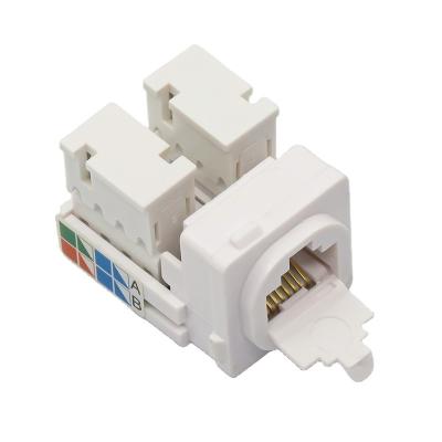 China 90 graus Cat5e UTP Jack trapezoide RJ45 Jack With Dust Cover modular à venda