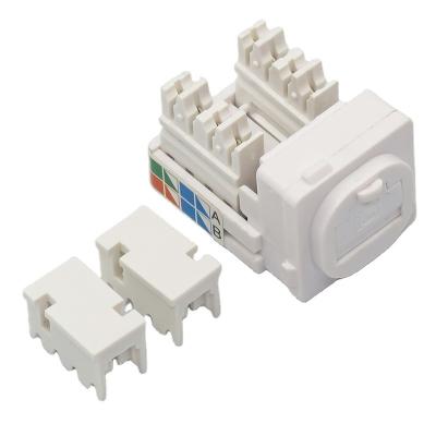 中国 カバーを持つ90度Cat5e UTP台形ジャックRJ45モジュラー ジャック 販売のため