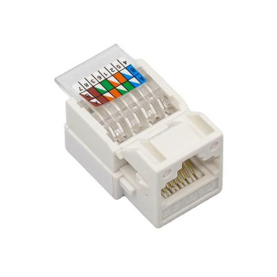 China Perfurador modular branco abaixo de Cat5e Jack Female Keystone Rj 45 à venda