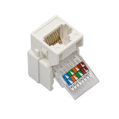 中国 Cat5eジャック女性の台形Rj45の下の白いモジュラー穿孔器 販売のため