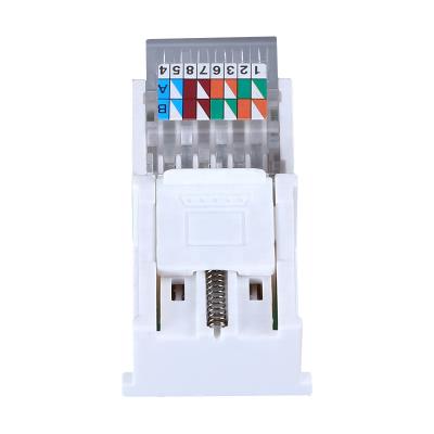 中国 ABS T568A Cat5E台形ジャックのUTPのイーサネット ケーブル台形ジャック 販売のため