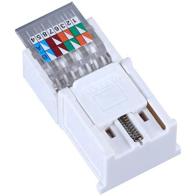 中国 ABS T568A Cat5E台形ジャックのUTPのイーサネット ケーブル台形ジャック 販売のため