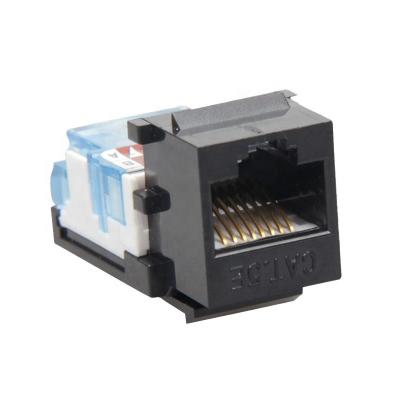 Cina Perforazione di UTP Cat5E giù Ethernet Jack, Rj45 il nero Jack trapezoidale in vendita