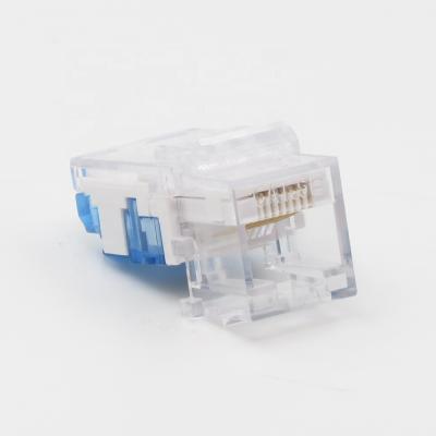 Cina Perforazione trapezoidale trasparente di AMP 8p8c dell'accoppiatore di Cat5e giù Rj45 la parete Jack in vendita