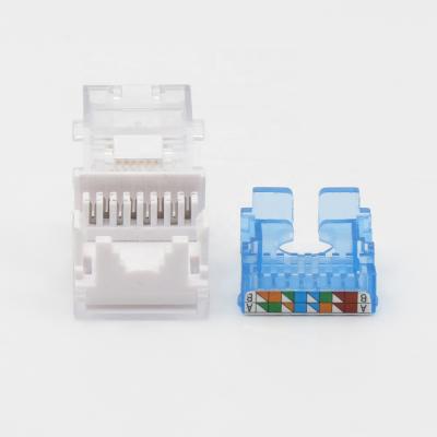 Cina Perforazione trapezoidale trasparente di AMP 8p8c dell'accoppiatore di Cat5e giù Rj45 la parete Jack in vendita