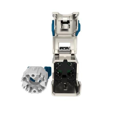 中国 新製品RJ45はtoolless 180程度Cat6 STPの台形ジャッキを保護した 販売のため