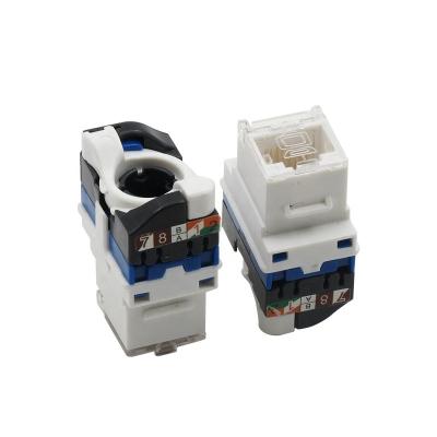 中国 青い色の台形コネクターRJ45 UTP 8p8c 180度の台形ジャッキcat6 販売のため