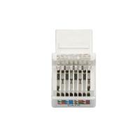China Cat6 UTP 8P8C White Keystone Jack 125V 1.5A for Structured Cabling for sale