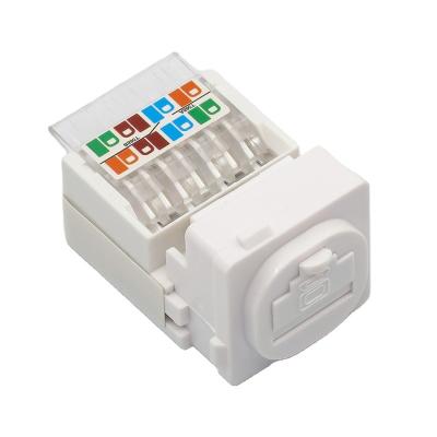 Cina 90 gradi Cat6 UTP Jack trapezoidale RJ45 Jack modulare con la copertura antipolvere in vendita
