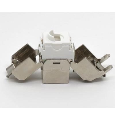 Cina Un ABS trapezoidale bianco Rj45 da 90 gradi Cat6A Jack per rete e cablare in vendita