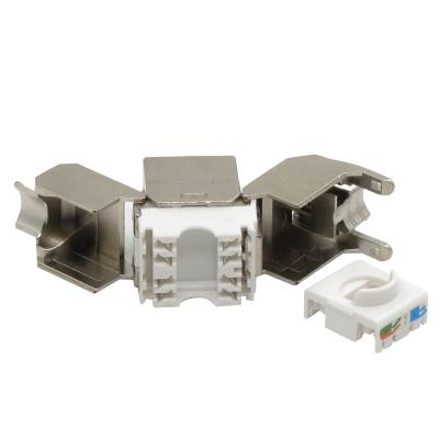 Cina Un ABS trapezoidale bianco Rj45 da 90 gradi Cat6A Jack per rete e cablare in vendita