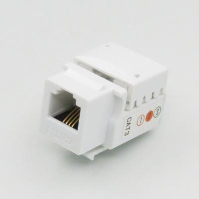 Cina Accoppiatore trapezoidale bianco modulare di Cat3 Jack Telephone Female 6p4c Rj11 in vendita
