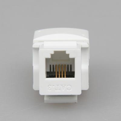 Cina Accoppiatore trapezoidale bianco modulare di Cat3 Jack Telephone Female 6p4c Rj11 in vendita