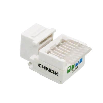China 4 Pin Cat 3 Hoeksteen Jack Toolless, 90 Graad Modulair Jack Keystone Te koop