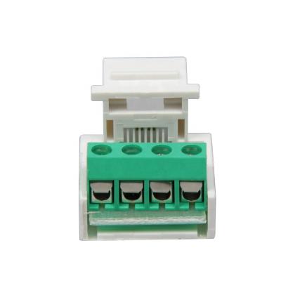 中国 Rj12 UTPのターミナル ブロックのコネクター90程度猫3の台形ジャック 販売のため