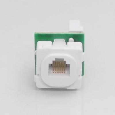 Cina connettore trapezoidale femminile Rj45 Rj12 di Clipsal dell'accoppiatore in-linea di 4p4c RJ11 in vendita