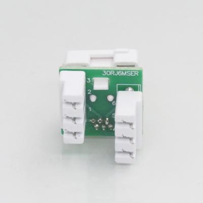 Cina connettore trapezoidale femminile Rj45 Rj12 di Clipsal dell'accoppiatore in-linea di 4p4c RJ11 in vendita