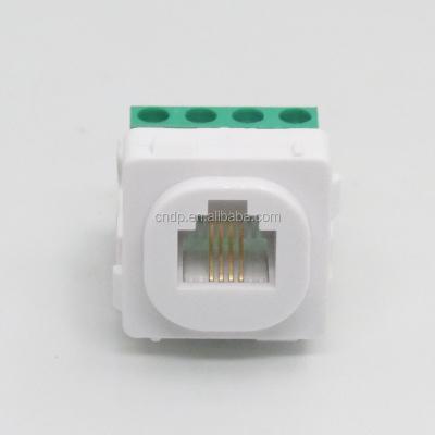 Cina perforazione trapezoidale dell'accoppiatore Cat3 Rj45 di 6p4c UTP Rj11 giù Jack Clipsal Terminal Rj 12 in vendita