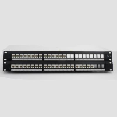 China Painel de remendo da relação de Rj11 Rj45 D, painel de remendo portuário de 48 Cat5e à venda