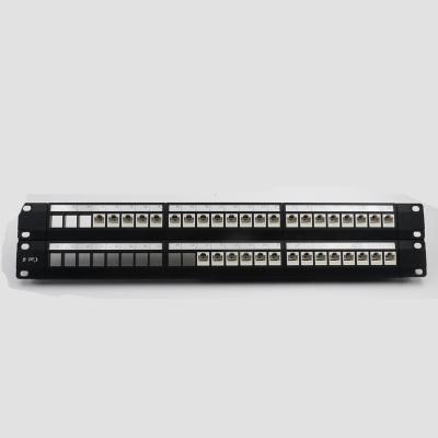 Cina Porti elettrico 16 del porto del porto trapezoidale nero del quadro d'interconnessione Cat5e 12 18 24 48 in vendita