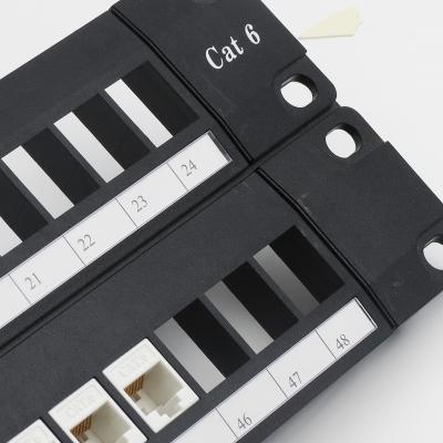 Cina Porti elettrico 16 del porto del porto trapezoidale nero del quadro d'interconnessione Cat5e 12 18 24 48 in vendita