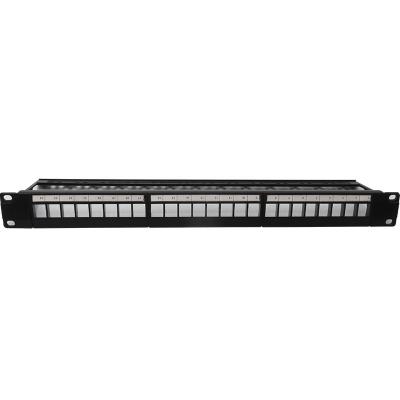 中国 繊維の台形パッチ盤のブランクRj45 24の左舷ラック マウント 販売のため