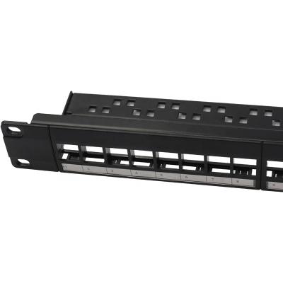 中国 繊維の台形パッチ盤のブランクRj45 24の左舷ラック マウント 販売のため