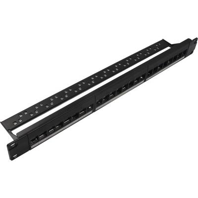 中国 繊維の台形パッチ盤のブランクRj45 24の左舷ラック マウント 販売のため