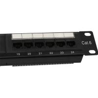 China Cat6 UTP Patch Panel 24 Port 2U Dual Block Krone RJ45 Network Panel for sale