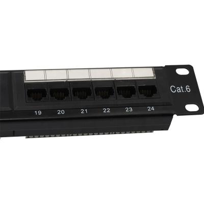 Cina Rj45 corona scandinava doppia del blocchetto del porto 2u del quadro d'interconnessione di Utp del gatto 6 24 in vendita