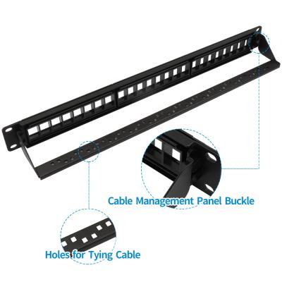 中国 Cat5eのモジュラー台形パッチ盤24の港Cat6 19インチの 販売のため