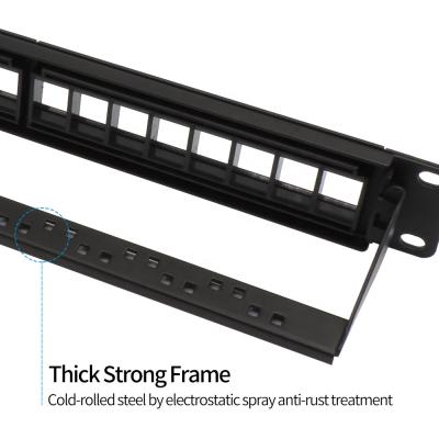 中国 Cat5eのモジュラー台形パッチ盤24の港Cat6 19インチの 販売のため