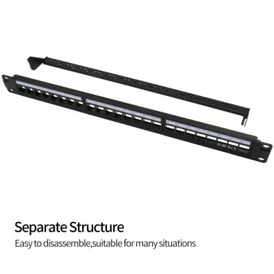 中国 Cat5eのモジュラー台形パッチ盤24の港Cat6 19インチの 販売のため