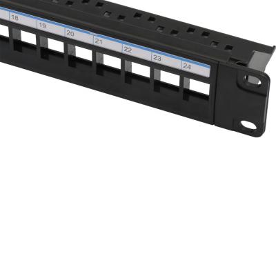 中国 Cat5eのモジュラー台形パッチ盤24の港Cat6 19インチの 販売のため