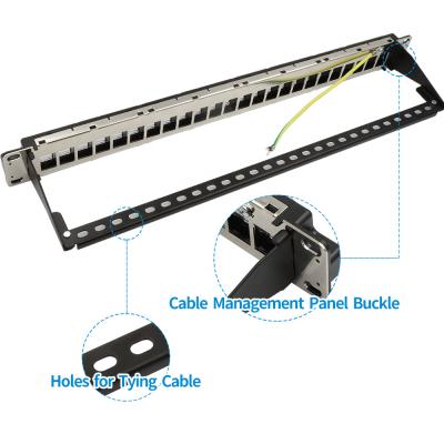 Cina Porto Cat6 Cat5e 1U Cat6A del quadro d'interconnessione del ftp STP 24 a 19 pollici in vendita