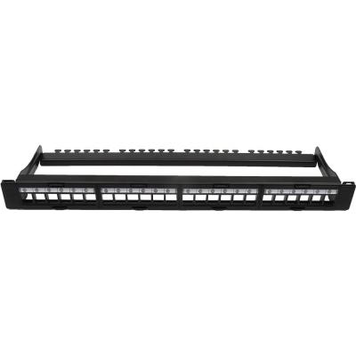 Cina Porto in bianco 1U a 19 pollici, CAT5E Jack Panel trapezoidale del quadro d'interconnessione di AMP Cat6 24 in vendita
