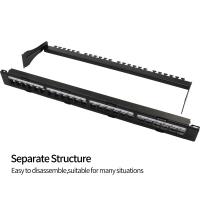 China AMP Cat6 Blank Patch Panel 24 Port 1U 19 Inch for Keystone Jack and Inline Coupler for sale
