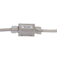 China Female RJ45 Inline Coupler CAT6A Shielded Ethernet Box Keystone Jack Adapter for sale