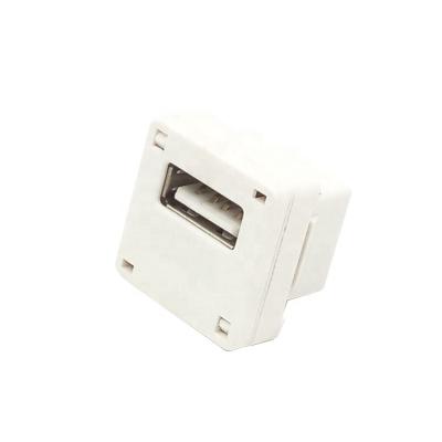 中国 USB2.0 RJ11のインライン カプラーの白いABSメス コネクタ短い台形ジャック 販売のため