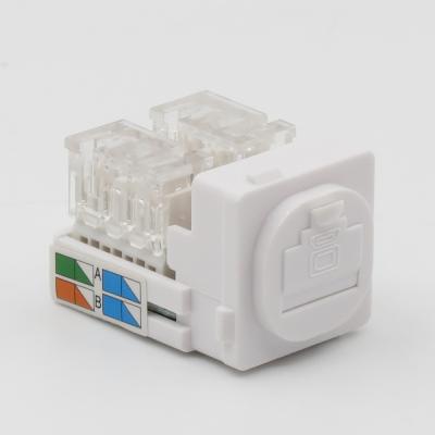 Cina Parete Jack 8P8C di Ethernet dell'Australia UTP Cat5e antipolvere di 90 gradi schermato in vendita