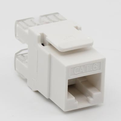 Cina Un gatto 6 Utp Jack 8P8C, accoppiatore in-linea da 180 gradi della chiave di volta bianca Cat6 in vendita
